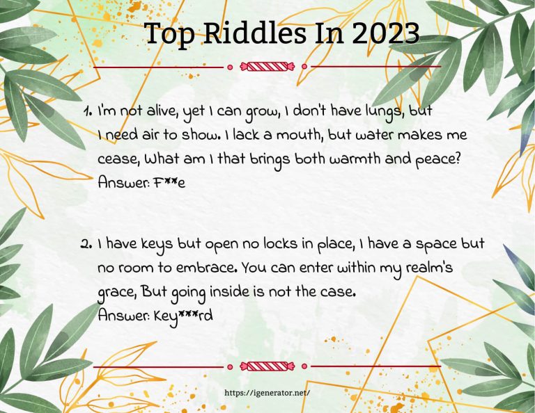 Free Riddle Generator | 200 + Random Riddels