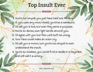 Insult Generator | 500 Best Insults
